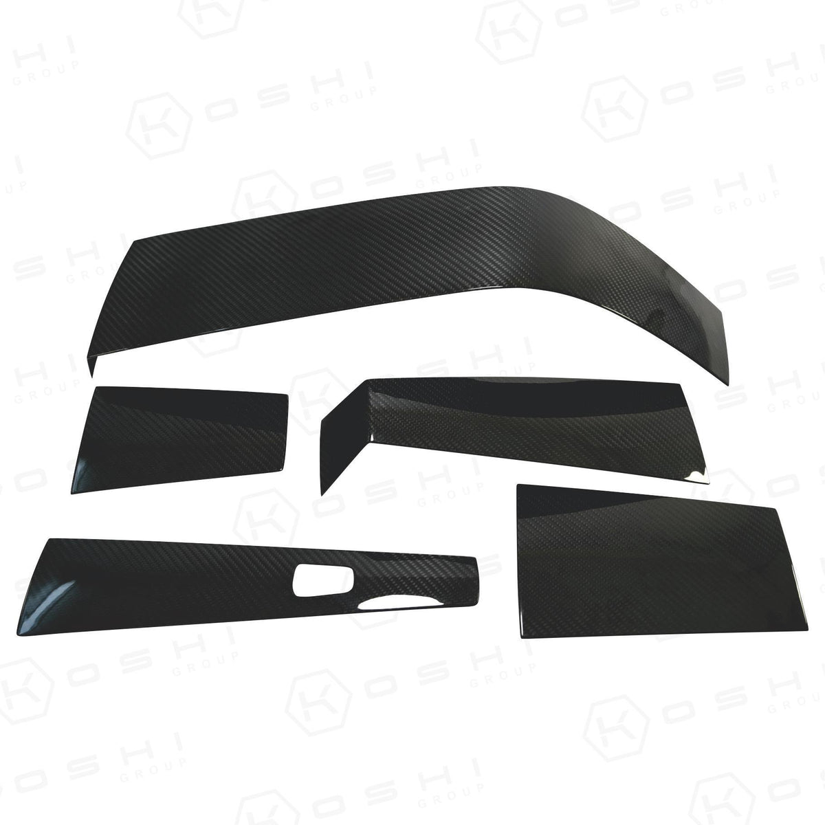 Koshi Marine Carbon fiber accent panel (Mohawk) Kit for Mercury V10 Ou ...