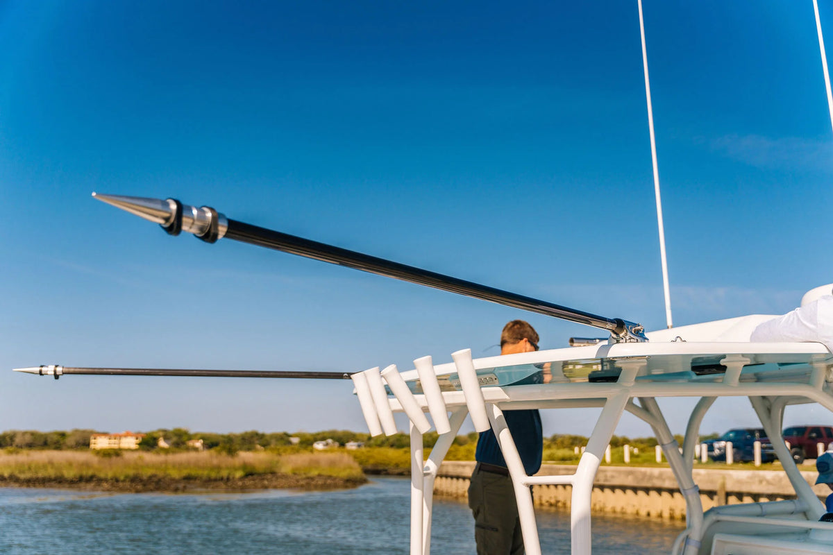 Gemlux quick shade hybrid pole pair, collapsible 9', black – USP Marine